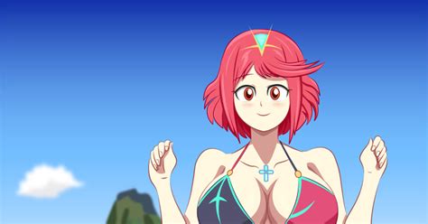ホムラゼノブレイド2 Pyra ホムラ In The Beach アルカイ クス レックスのイラスト Pixiv