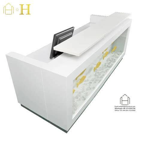 의류 상점 싱크대 진열장을 위한 유행 디자인 상점 현금 카운터 계산대 테이블 Buy 현금 카운터점원 테이블 의류 상점디자인 상점 현금 카운터 Product On