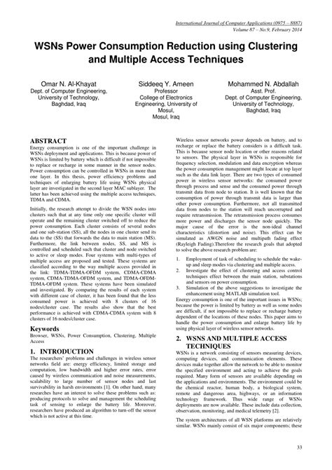 pdf wsns power consumption reduction using clustering and multiple