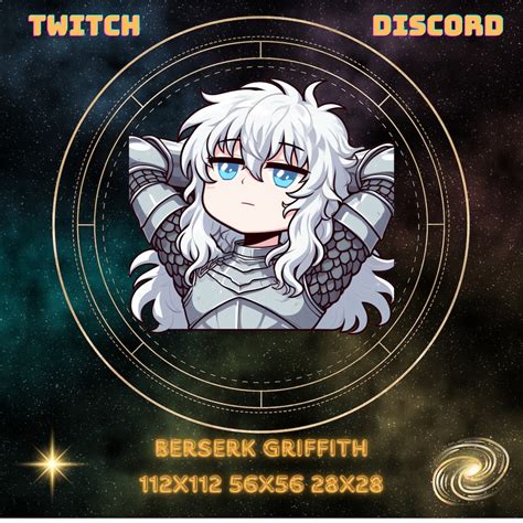 Berserk Griffith Chill Relax Manga Anime Emote Twitch Discord