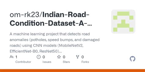 Github Om Rk23indian Road Condition Dataset A Machine Learning Approach For Road Anomaly