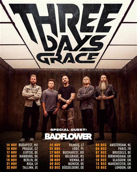 Three Days Grace Gehen Ende 2025 Mit Badflower Auf Tour