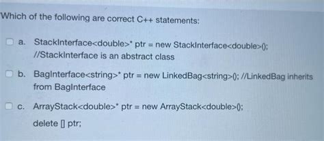 Solved Which Of The Following Is Correct A Overflow On Chegg