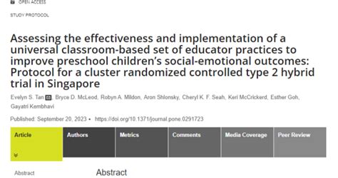 Journal Article Assessing The Effectiveness And Implementation Of A