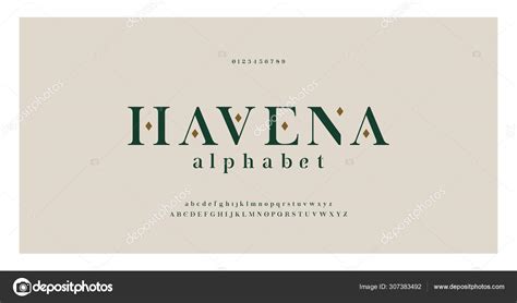 Serif 글꼴과 클래식 레퍼토리 타이포그래피는 정기적 대문자 소문자 숫자를 일러스트 스톡 벡터 ©geengraphy 307383492