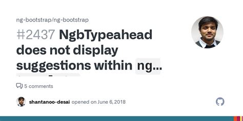 Ngbtypeahead Does Not Display Suggestions Within `ng Template` · Issue