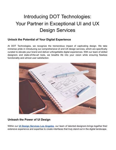 Ppt Introducing Dot Technologies Your Partner In Exceptional Ui And