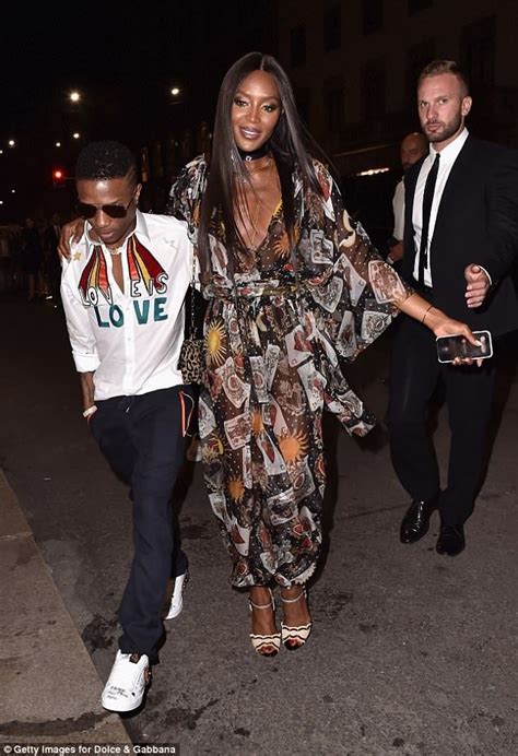 Naomi Campbell 48 Looks Flawless In Patterned Dress At Mfw Show