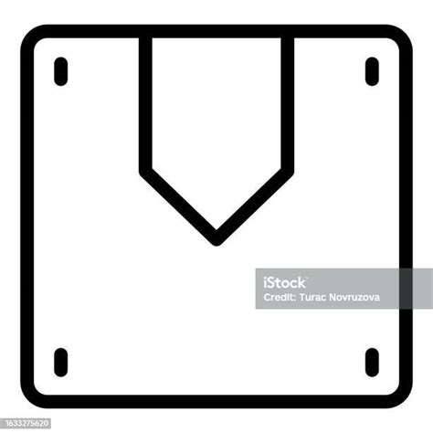 상자 줄 아이콘입니다 흰색으로 분리된 화물 벡터 그림 패키지 개요 스타일 및 응용 프로그램을 위해 설계되었습니다 Eps 10 0명에 대한 스톡 벡터 아트 및 기타 이미지