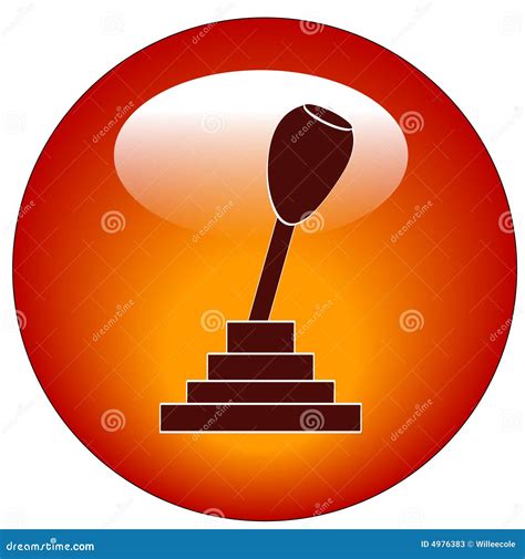 Stick Shift Web Button Stock Vector Illustration Of Torque 4976383