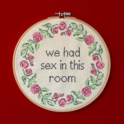 We had sex in this room Bilder mit Sprüchen Wandbilder Landkinder Stickbilder
