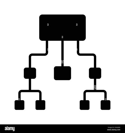Hierarchy Icon Design Flowchart Vector Workflow Icon Stock Vector