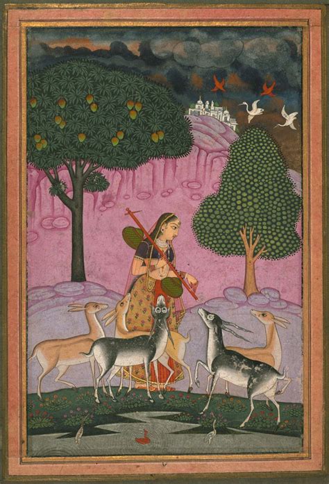 Todi Ragini Miniature Painting Deccan School Ragamala Series 19th