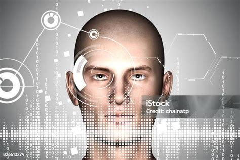 가상 현실 또는 과학 연구 개념 배경에서 인간의 추상 3d 그림 3차원 형태에 대한 스톡 사진 및 기타 이미지 3차원 형태 개념 개념과 주제 Istock
