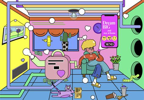 40 Great Flat Design Examples With Outline Retro 70s Vibes Gm Blog