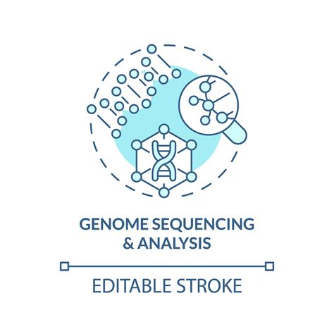 Genome Sequencing And Analysis Turquoise Concept Icon Identifying