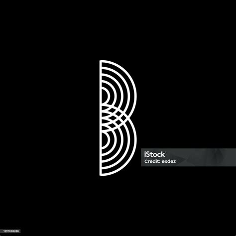 사용자 정의 가능한 B 문자 로고 0명에 대한 스톡 벡터 아트 및 기타 이미지 0명 개념 검은색 Istock
