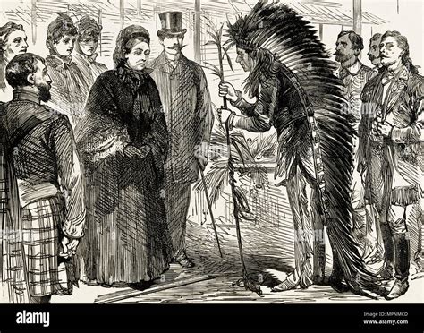 The Sioux Chief Red Shirt Being Presented To Queen Victoria At The Wild