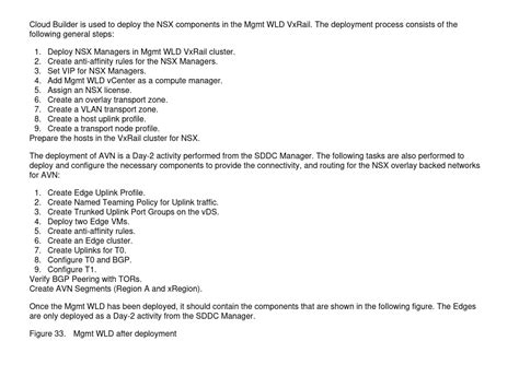 Nsx Deployment In Mgmt Wld Vmware Cloud Foundation On Vxrail