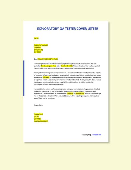 Cover Letter Examples For Qa Tester When I Learned Of Your Need For A Seasoned Qa Tester To