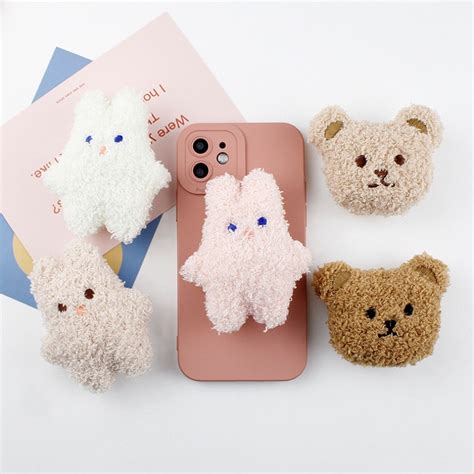 Jual Popsocket Doll Bear Kawaii Korean Style Winter Style Grip Tok