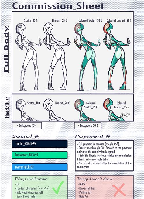 Commission Sheet By Elis97 On Deviantart