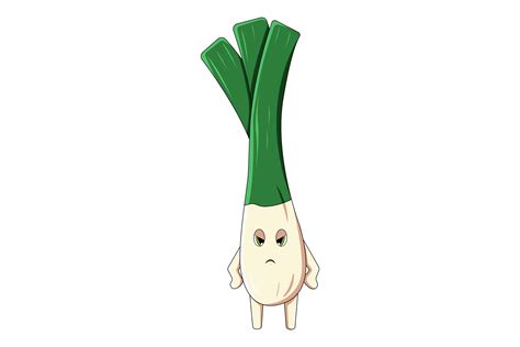 Cute Leek Character Design Illustration Graphic By Arsalangraphic999