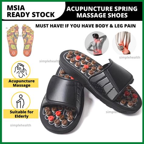 Kasut Selipar Urut Acupressure Foot Massage Reflexology Healthy Slipper Sandal Acupuncture Shoe