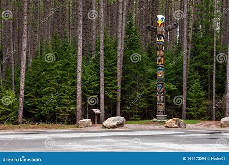 Totem Pole Of The First Nations Of Canada Editorial Stock Image Image