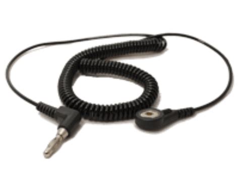 6 Ft Long Single Wire Bannana Plug Wriststrap Cable With Aligator Clip