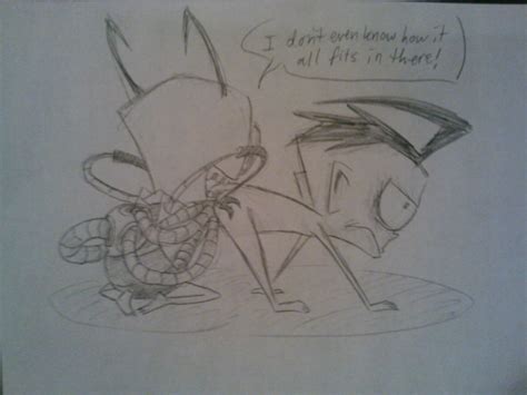 Rule 34 Alien Anal Dib Gay Human Invader Zim Male Male Only Smooth Skin Tagme Tentacle On Male