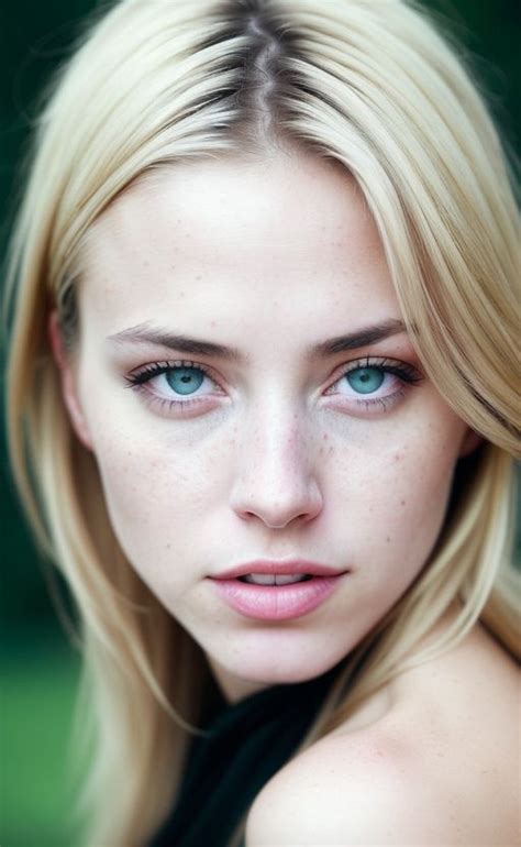 A Blond Woman With Green Eyes Openart