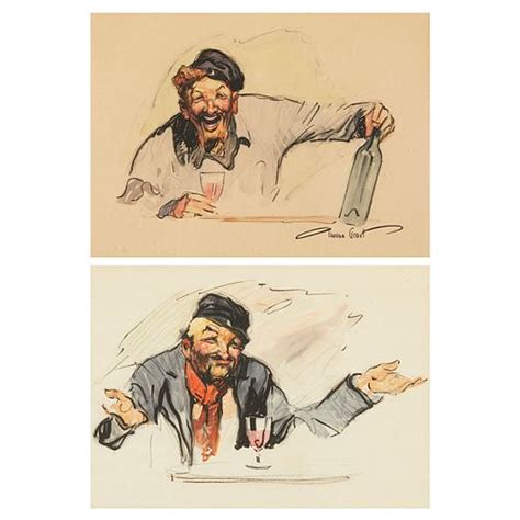 Pair Gordon Grant Drinking Men Drawings For Sale At Auction On 27th March Bidsquare
