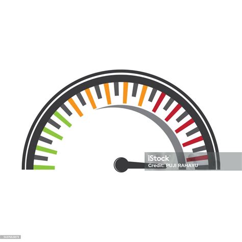 Desain Logo Kecepatan Vektor Ikon Simbol Speedometer Siluet Kecepatan