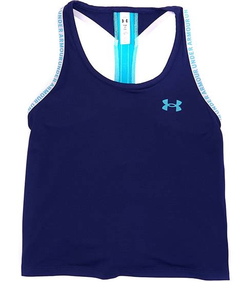 Under Armour Big Girls Contrast Logo Binding Knockout Tank Top