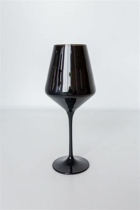 Estelle Colored Wine Stemware Set Of 2 Black Estelle Colored Glass