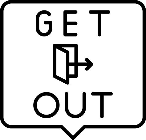 get out vector icon 30975057 vector art at vecteezy