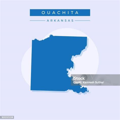 벡터 일러스트 레이 션 벡터 벡터 의 Ouachita 지도 아칸소 0명에 대한 스톡 벡터 아트 및 기타 이미지 0명 개념