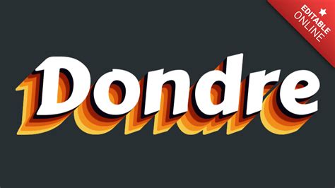 Dondre Flame Fire 3d Text Effect Generator