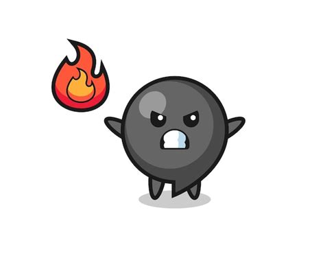 Premium Vector Comma Symbol Character Cartoon With Angry Gesture