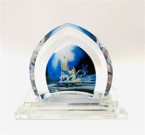 Sold At Auction Disney Fine Art Glass Tinkerbell Hand Painted Art Glass