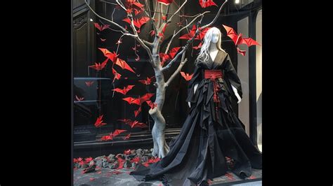 Декор для витрины магазина концептуальной одежды на Хэллоуин Youtube