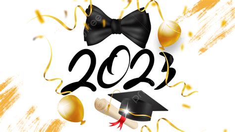 畢業季2023質感邊框慶祝可愛帽子 畢業 2023 邊框素材圖案PSD和PNG圖片免費下載