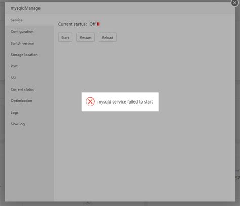 can t start mysql aapanel free hosting control panel one click
