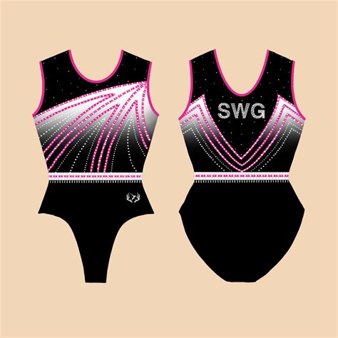 Sheffield Workshop Gymnastics Club Girls Training Leotard Short Sleeved Stag Gymnastics