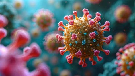 Hepatitis C Virus Under A Microscope Ai Generated Stock Illustration