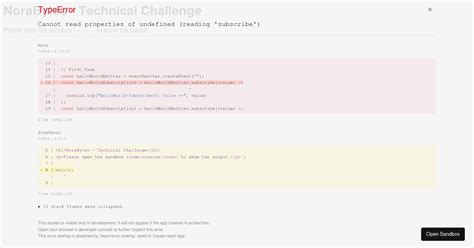 Technical Challenge Codesandbox
