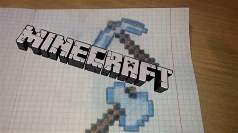 Как нарисовать АЛМАЗНУЮ КИРКУ И МЕЧ из Minecraft Youtube