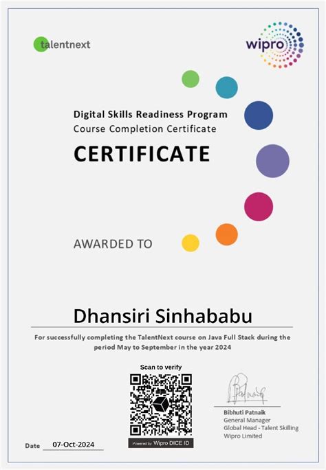 🎉 Thrilled To Complete The Java Full Stack Talentnext Course Under The Digital Skills Readiness