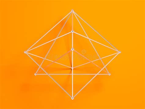 Metallic Wire Frame Lattice Object Abstract Geometric Structure 3d